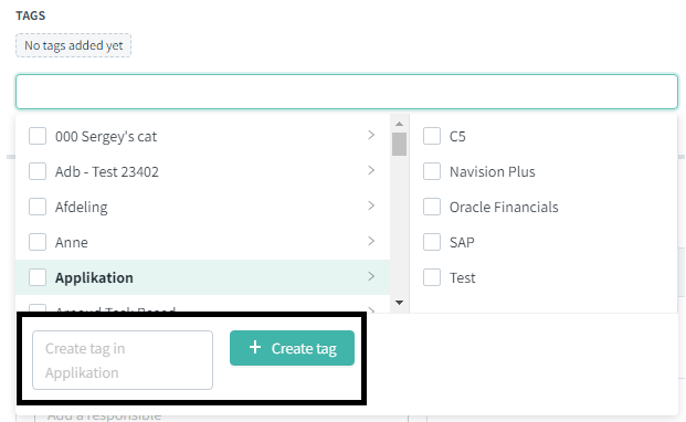 How can I add tags to a control?